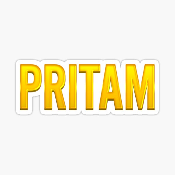"Pritam Name" Sticker for Sale by desexperiencia | Redbubble