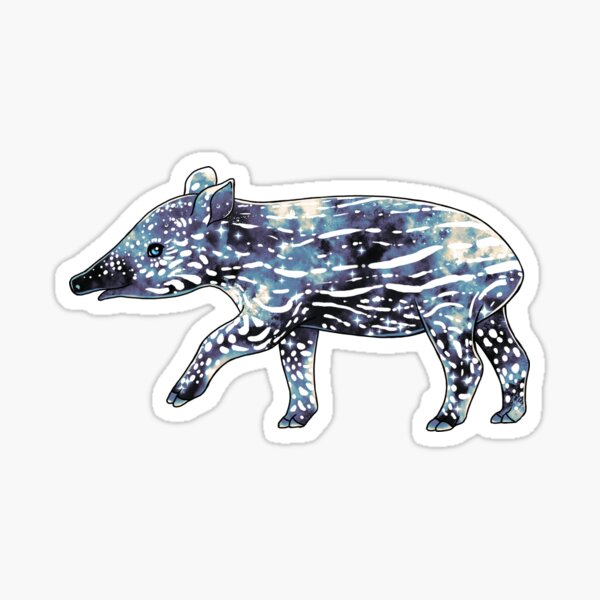 "Cute Starry Space Baby Tapir" Sticker for Sale by arterialmotive ...