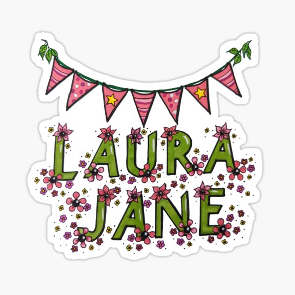"Laura Jane" Sticker for Sale by RainbowOma | Redbubble