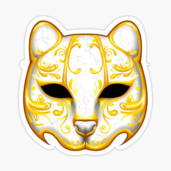 "Ocelot Venetian Mask" Sticker for Sale by ArtsyAndria | Redbubble