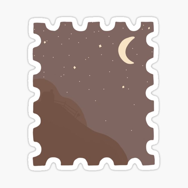 "Fall Moon and Sky Stamp" Sticker for Sale by generationgap | Redbubble