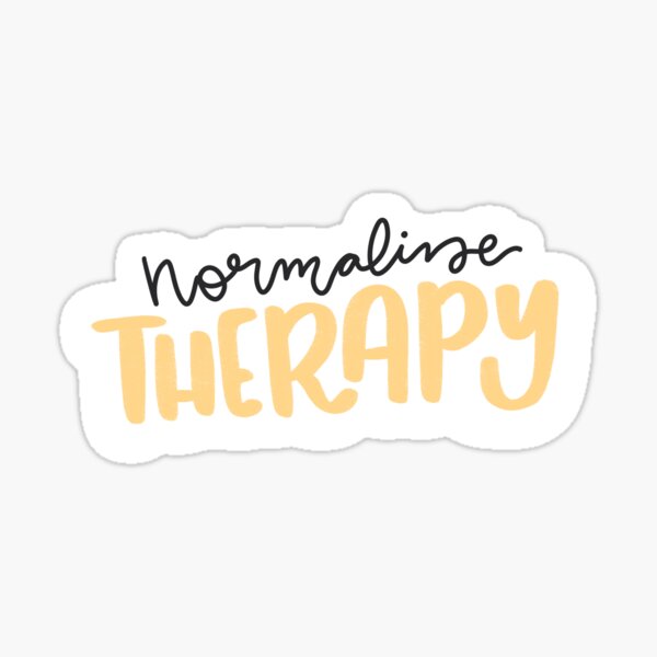"Normalize therapy print" Sticker for Sale by jenm1821 | Redbubble