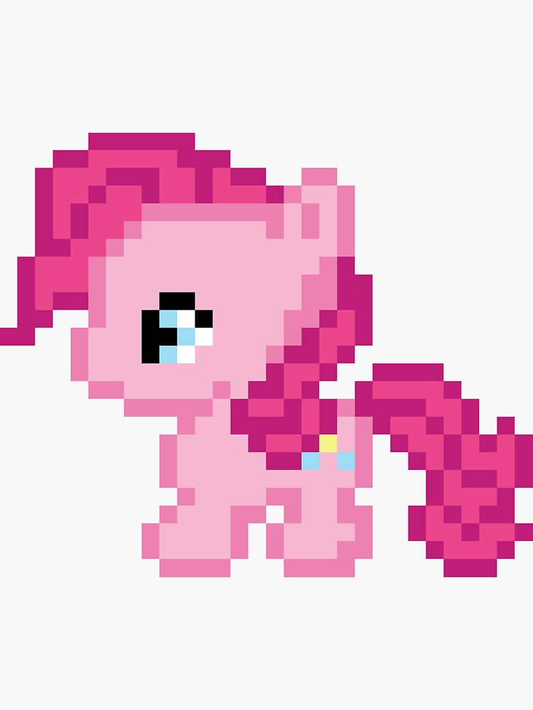 "Pinkie Pie Pixel Art" Sticker for Sale by General-Tso | Redbubble