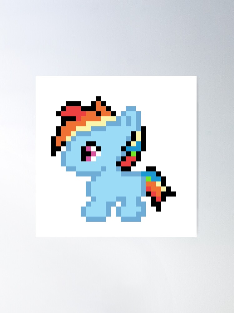 Rainbow Dash Pixel Art Template Minecraft MlP Pixelart [Rainbow Dash]