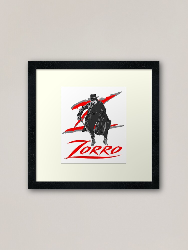 "Zorro signs a Z with his sword" Framed Art Print for Sale by Astralia ...