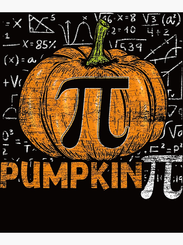 "Math Pumpkin Pi Spooky Halloween" Poster by czesnyKaminski | Redbubble