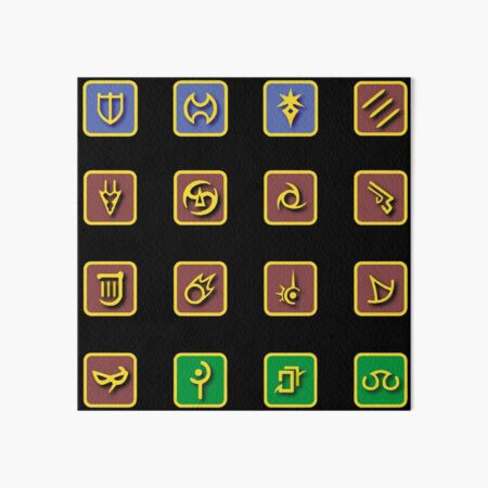"Final Fantasy XIV Jobs logo Pack" Art Board Print for Sale by ...
