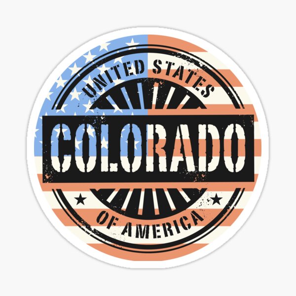 "Colorado, USA flag" Sticker for Sale by studio838 | Redbubble