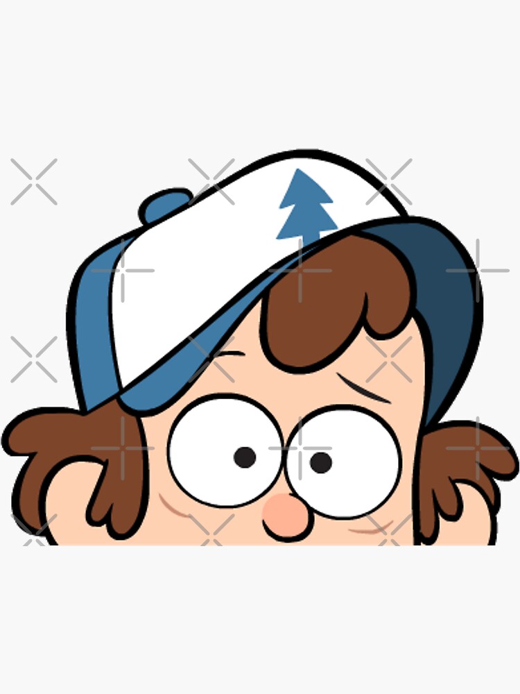 "Dipper Pines Peeker" Sticker for Sale by BukLauDesu | Redbubble