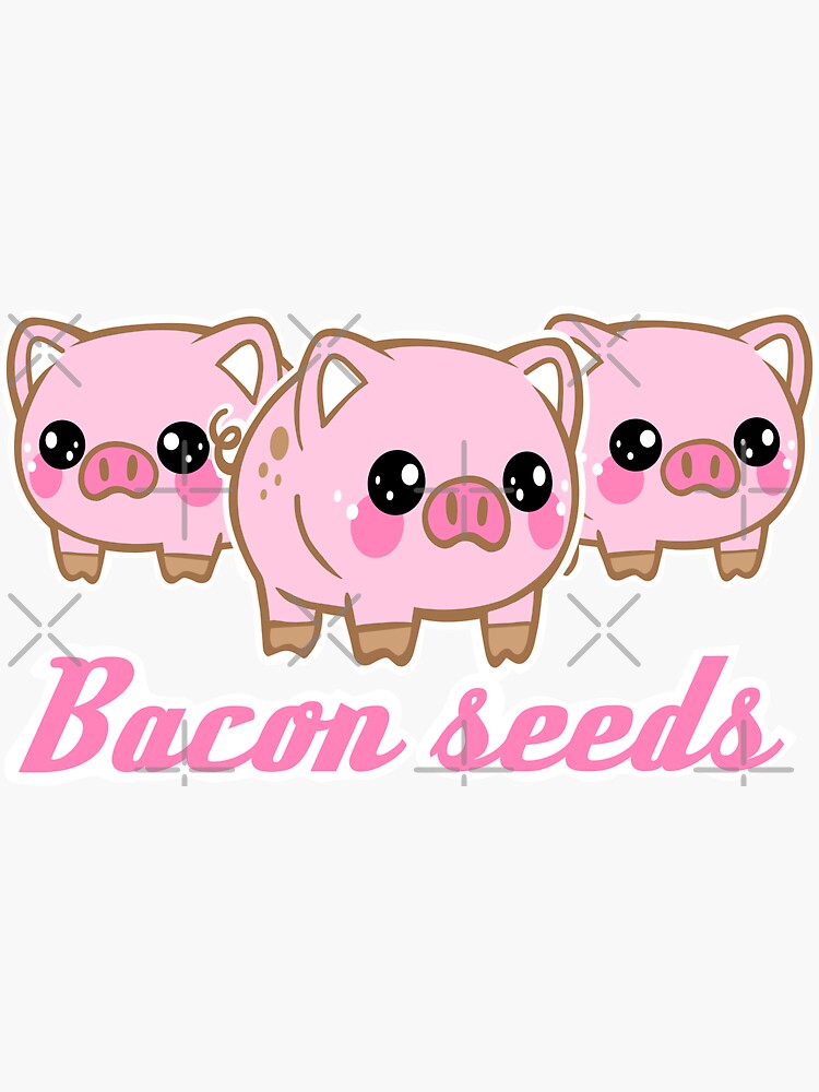 "bacon funny, bacon seeds, funny sayings, piglets" Sticker for Sale by ...