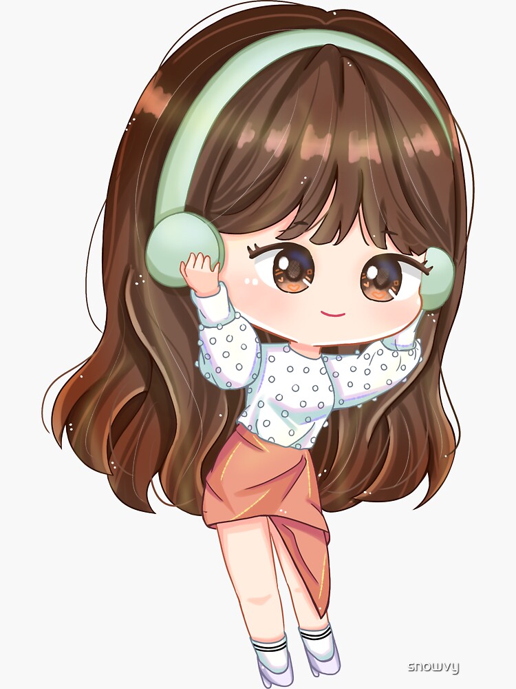 Pegatina «IZ * ONE Chaewon Color * Iz Chibi Fanart» de snowvy | Redbubble