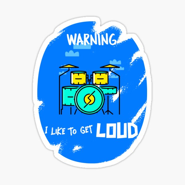 "warning I like to get loud" Sticker for Sale by GamingRealmPro | Redbubble