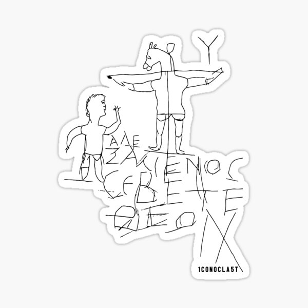 "Alexamenos graffito" Sticker for Sale by 1CONOCLA5T | Redbubble