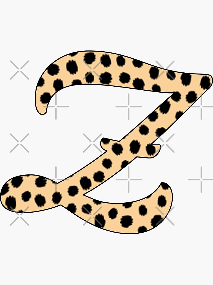 "Chita Z Print alphabet Transparent Letter Sticker." Sticker for Sale ...