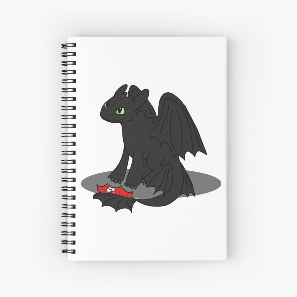 "Toothless" Spiral Notebook for Sale by DanniesArt | Redbubble