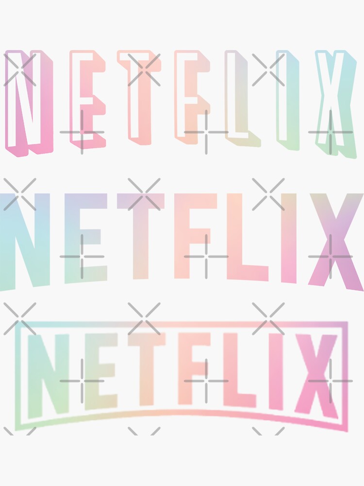 "Holographic Netflix aesthetic logo" Sticker for Sale by lettersbysid ...