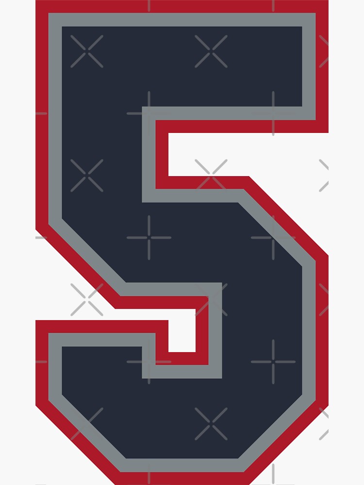 "5 Navy Grey Red Sports Number Five" Sticker for Sale by HelloFromAja ...