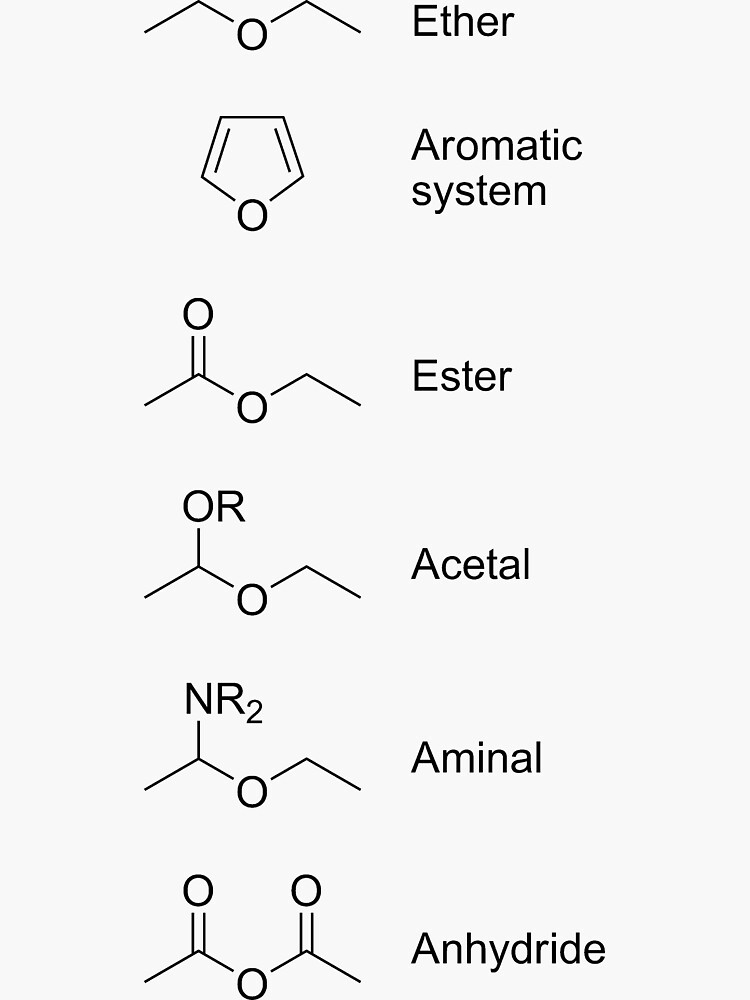 Ether Functional Group Sticker For Sale By Midhuna Redbubble