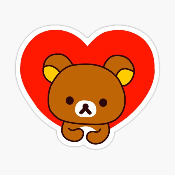 Rilakkuma Love Sticker By Thundersome Redbubble