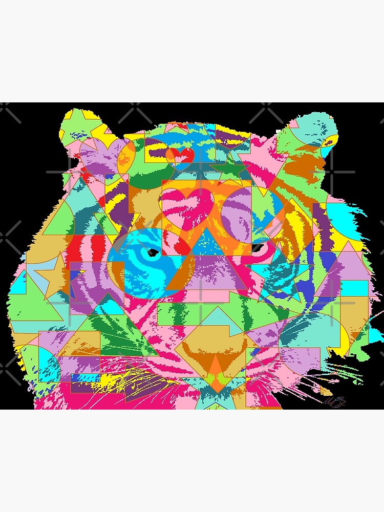 "Tiger Multicoloured 2020 v2" Art Print for Sale by MarkEdz | Redbubble
