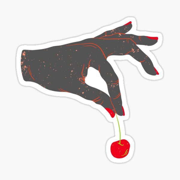 "PIc the CHERRY upp" Sticker for Sale by thedogcafe | Redbubble