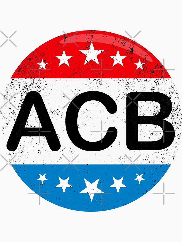"Notorious ACB" Sticker for Sale by Thania09 | Redbubble