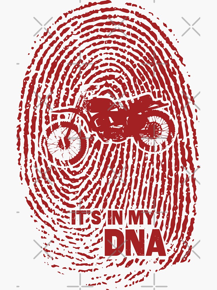 "Motorcycle DNA Fingerprint" Sticker for Sale by BourbonMania | Redbubble