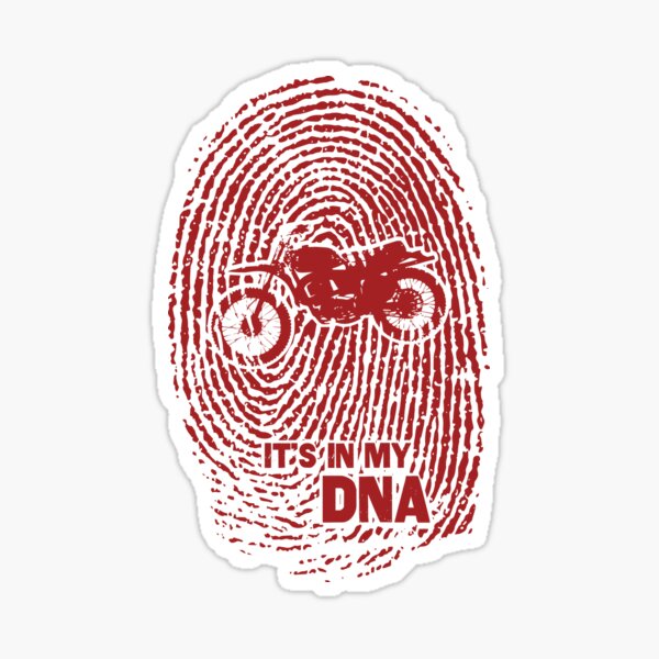 "Motorcycle DNA Fingerprint" Sticker for Sale by BourbonMania | Redbubble