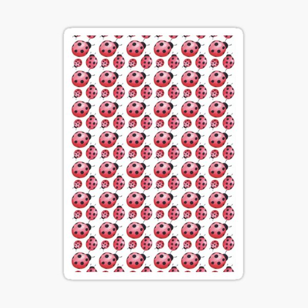"Kawaii Ladybird / Ladybug Print - Red And White - Insects / Nature ...