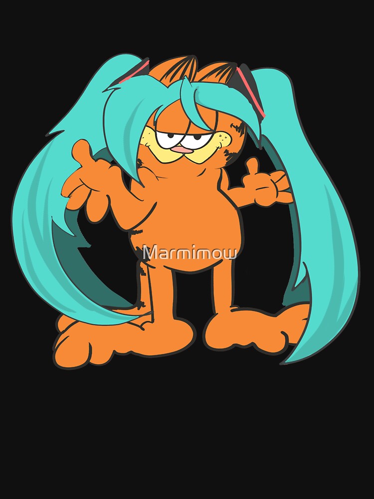 "Hatsune Miku Garfield" T-shirt by Marmimow | Redbubble | hatsune miku ...