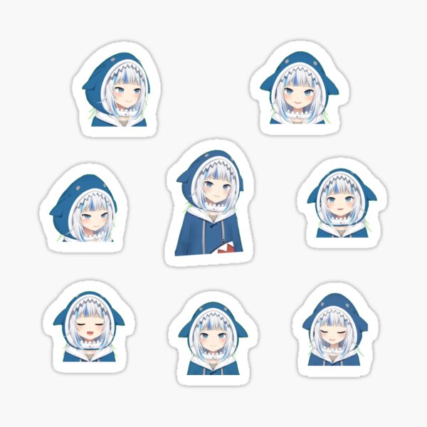 "[ SALE ] Gawr Gura SetA 8pcs Pack" Sticker for Sale by hheIyeh | Redbubble