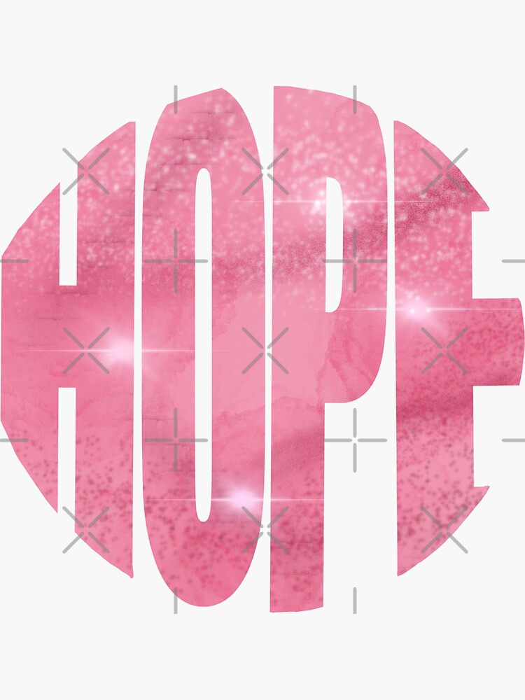 "Textures and Glitter Pink Hope" Sticker for Sale by ehsmgup | Redbubble