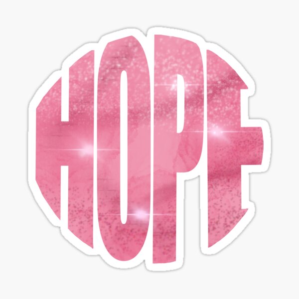 "Textures and Glitter Pink Hope" Sticker for Sale by ehsmgup | Redbubble