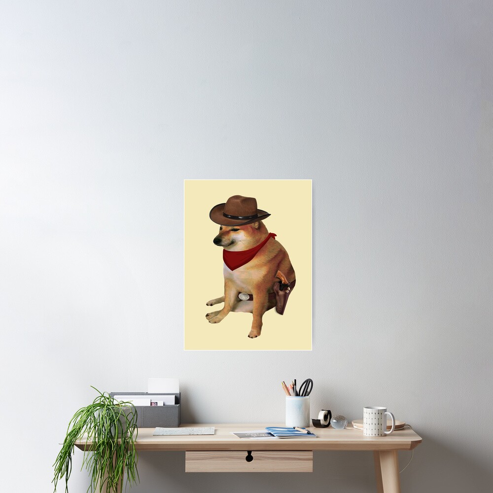 Póster «Vaquero Cheems Doge» de DonatasSab | Redbubble