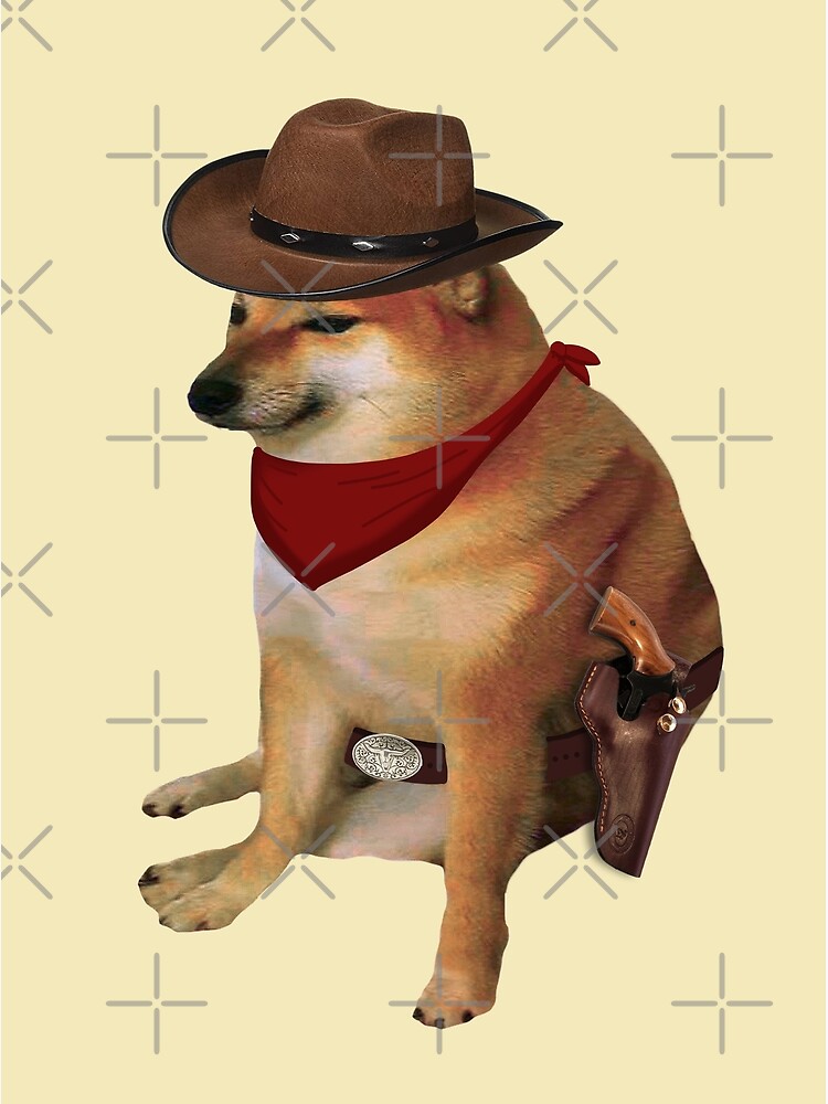 "Cheems Doge Cowboy" Poster for Sale by DonatasSab | Redbubble