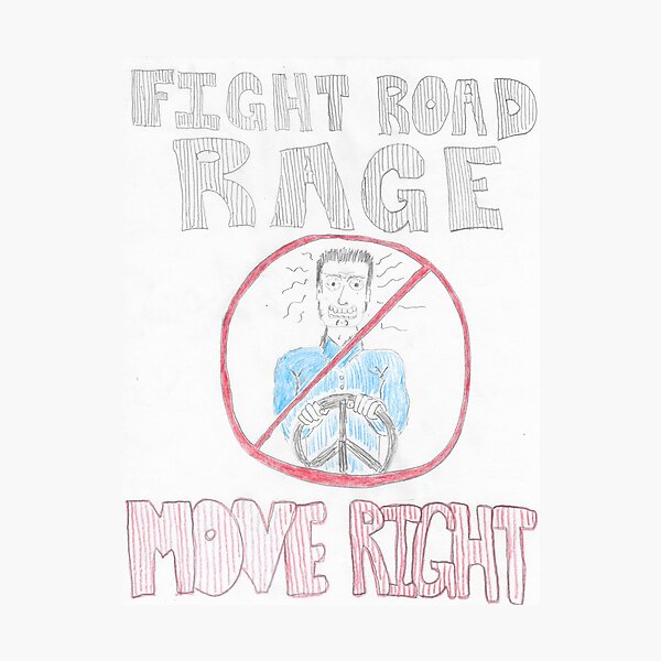 "fight road rage color" Photographic Print by Ajurjins | Redbubble