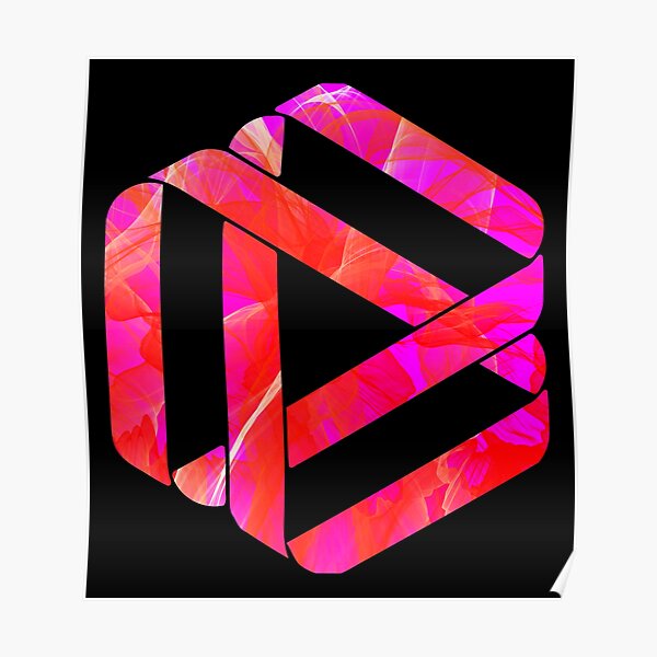 "Hot Red Pink Mobius Strip" Poster by Shapes-Mania | Redbubble