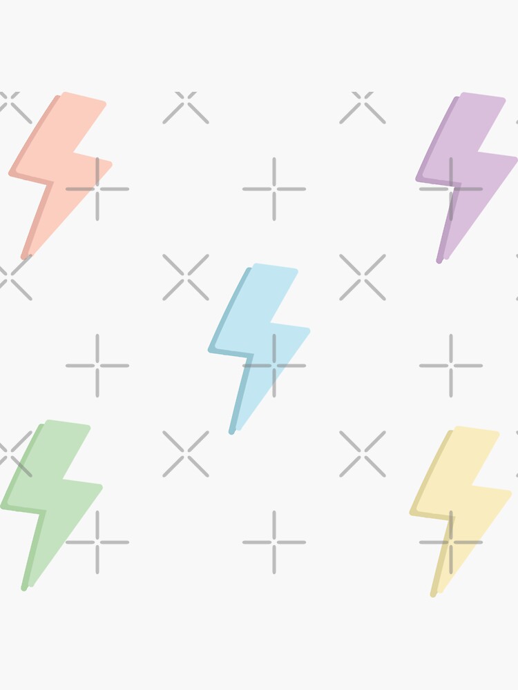 "pastel lightning bolts" Sticker for Sale by keeganemma | Redbubble
