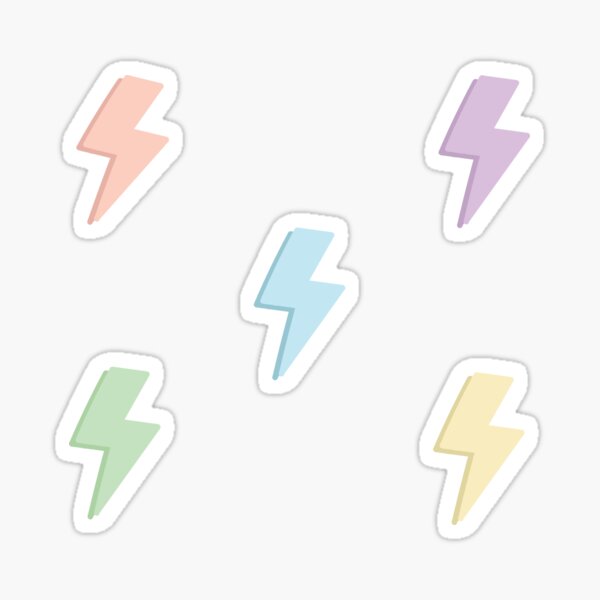 "pastel lightning bolts" Sticker for Sale by keeganemma | Redbubble