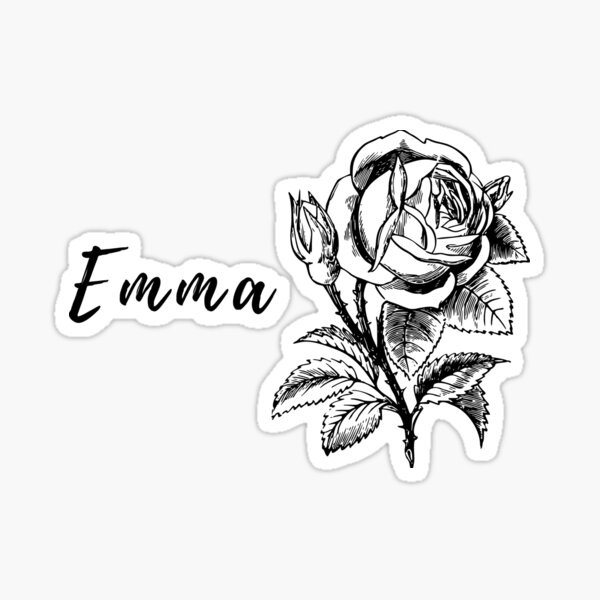 "Emma " Sticker for Sale by NamesPlate | Redbubble