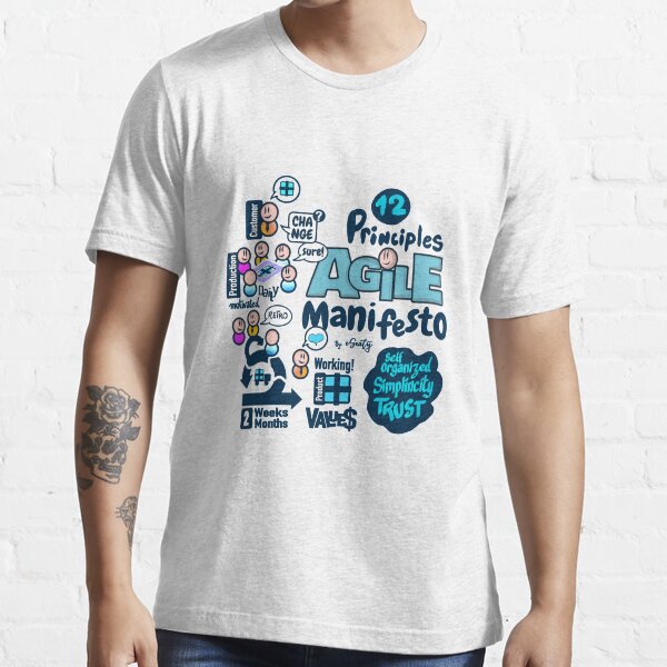 "Agile Manifesto principles" T-shirt for Sale by eSeaty | Redbubble ...