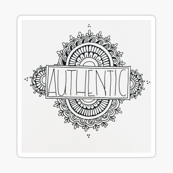 "Authentic" Sticker for Sale by rebekahwilcken | Redbubble