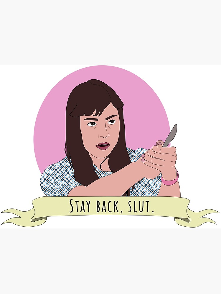 "April Ludgate "Stay back, slut"" Poster by necrosanct | Redbubble