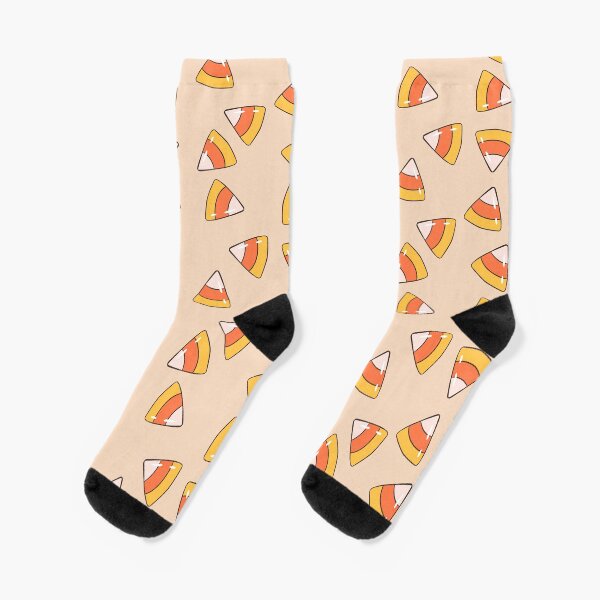 "Light Candy Corn Pattern" Socks for Sale by Carrie-Art | Redbubble
