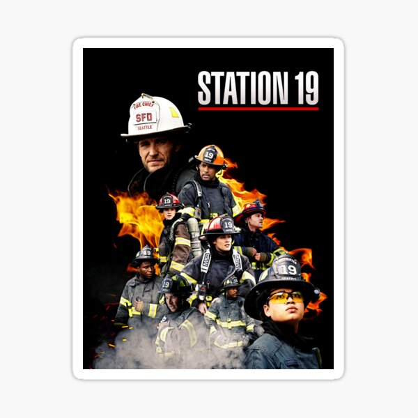 "Heroes of Station 19" Sticker for Sale by madnephelite | Redbubble