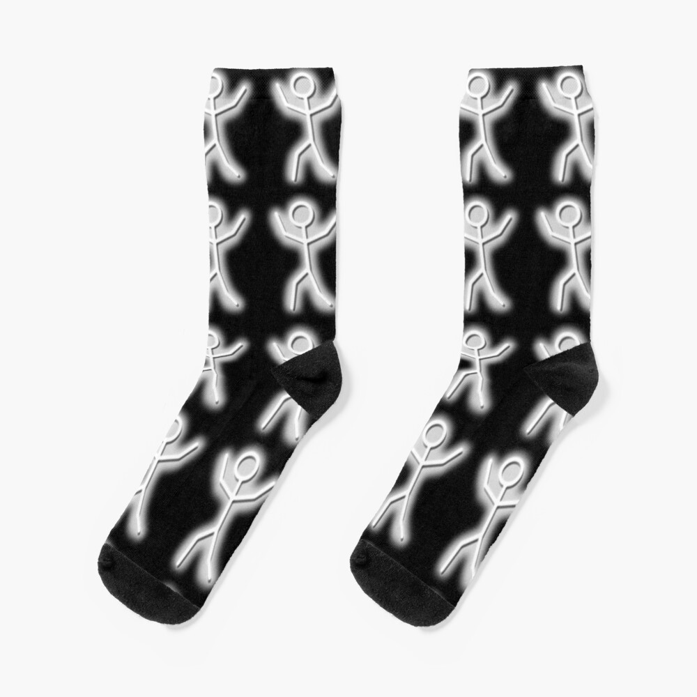 "Stick Man Shining" Socks for Sale by kunterbuntdesig | Redbubble