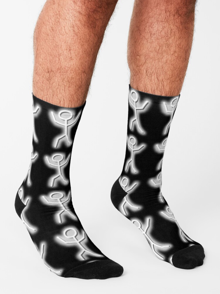 "Stick Man Shining" Socks for Sale by kunterbuntdesig | Redbubble