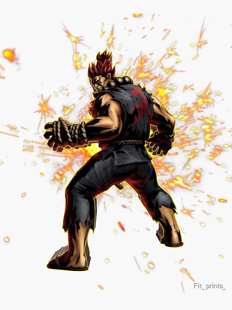 "Akuma fighter" Sticker for Sale by sakshiggupta | Redbubble