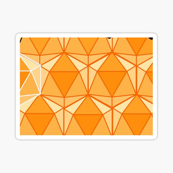 "Creamsicle icosahedron" Sticker by tcksheryl | Redbubble