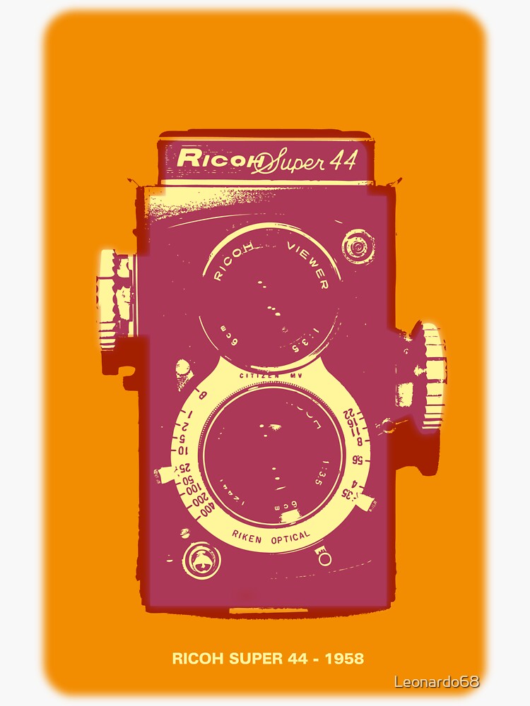 "Camera Ricoh Super 44" Sticker by Leonardo68 | Redbubble